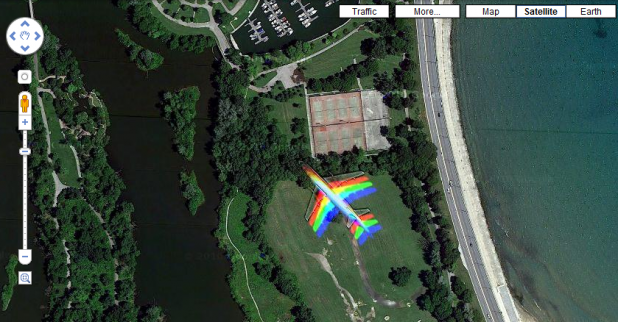 Airplane spotted in Google Maps - Paul F. Aubin